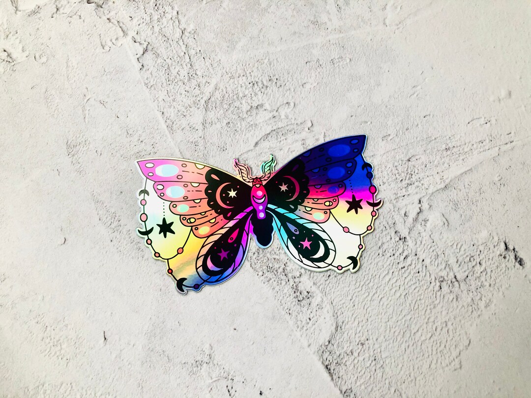 Holographic Moth Sticker, Witch, Mystical, Magical - Etsy