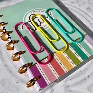 Jumbo Paper Clip, Extra Large Paper Clip, Bookmark, Page Marker Bright ...
