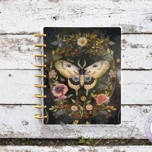 Floral Moth Planner Cover: Laminated Micro Happy Planner Replacement - Etsy