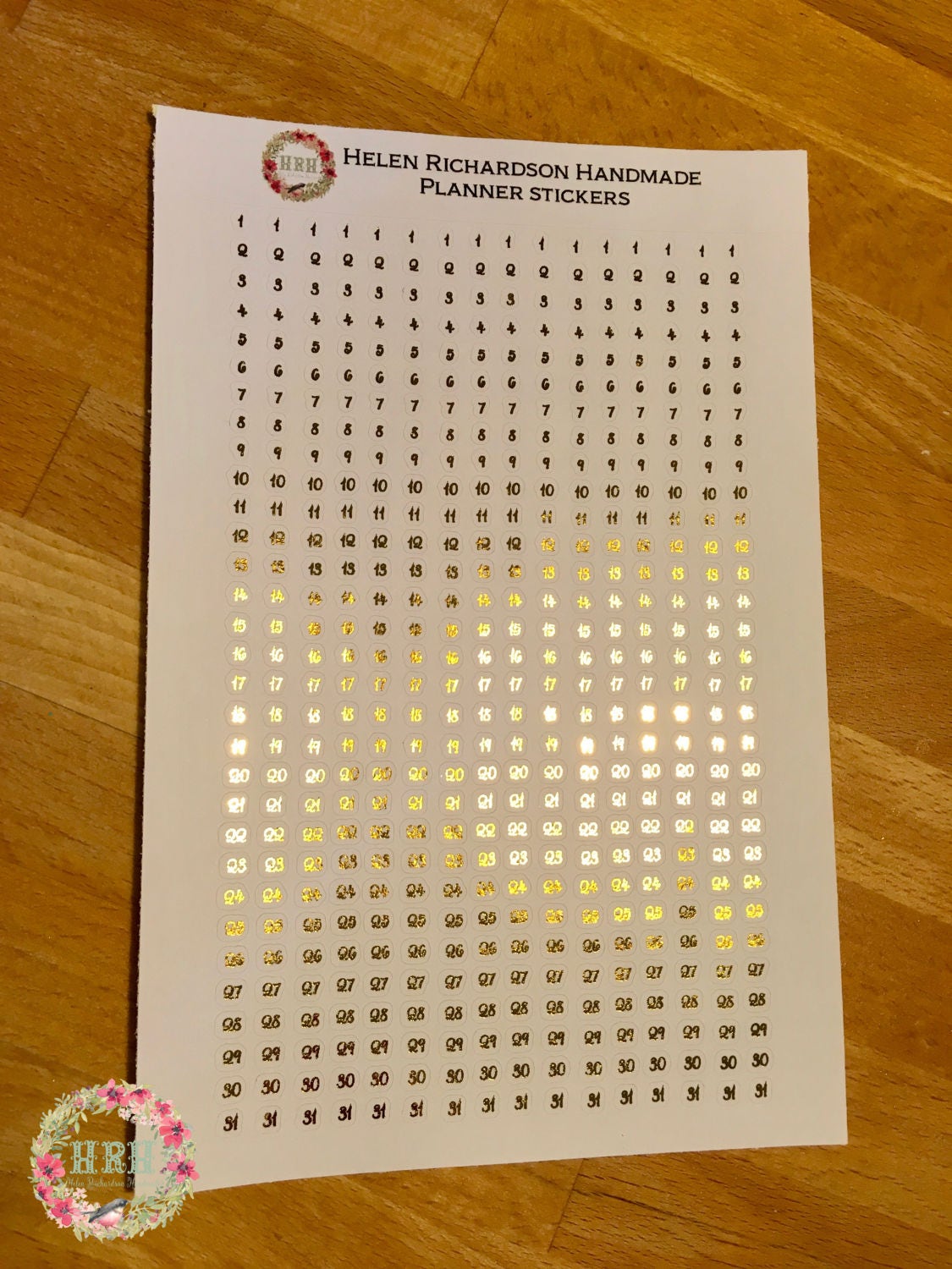 Numbers 1 31 planner stickers monthly numbers | Etsy