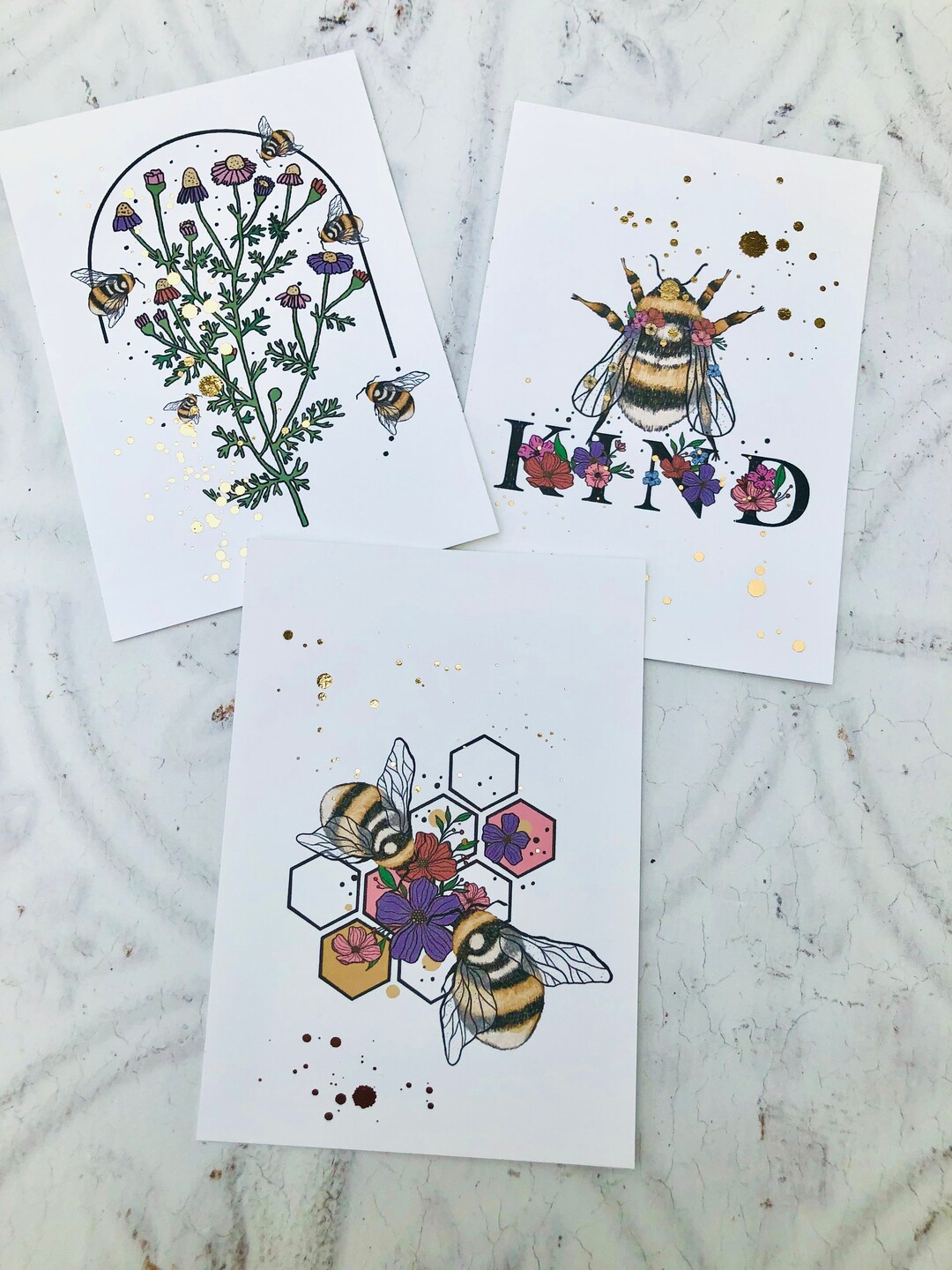 Bees Planner Dashboard Set - Planner Deco - Foiled Dashboards - Etsy