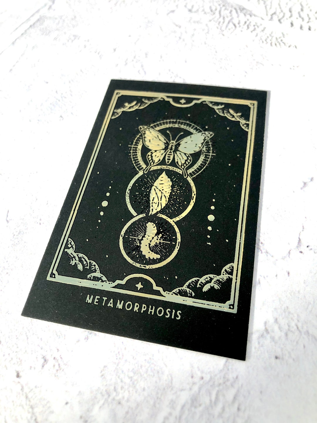 Metamorphosis Tarot Card: Raised Gold Foil Planner Card - Etsy