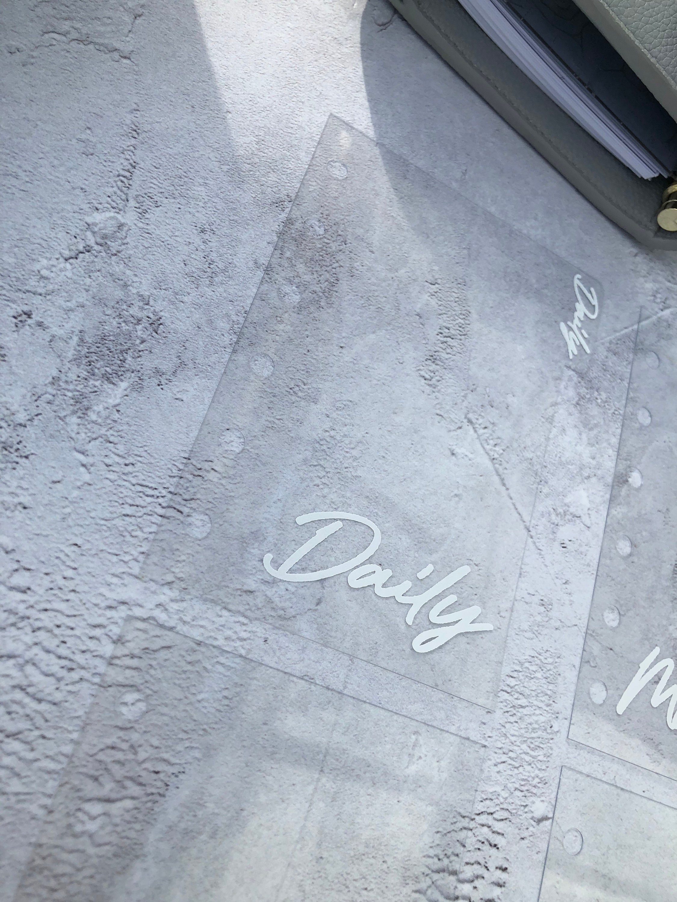 Clear Plastic Large Text SIDE Tab Dividers Planner Dividers - Etsy UK