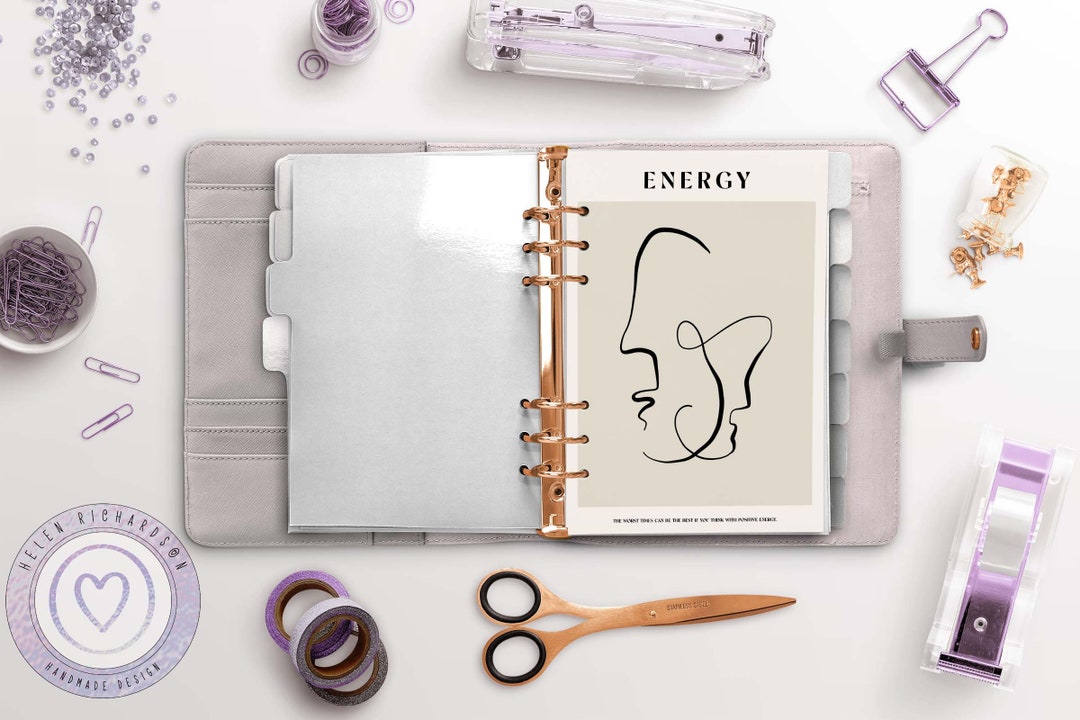 Energy Planner Dashboard, Minimal Planner Design - Etsy