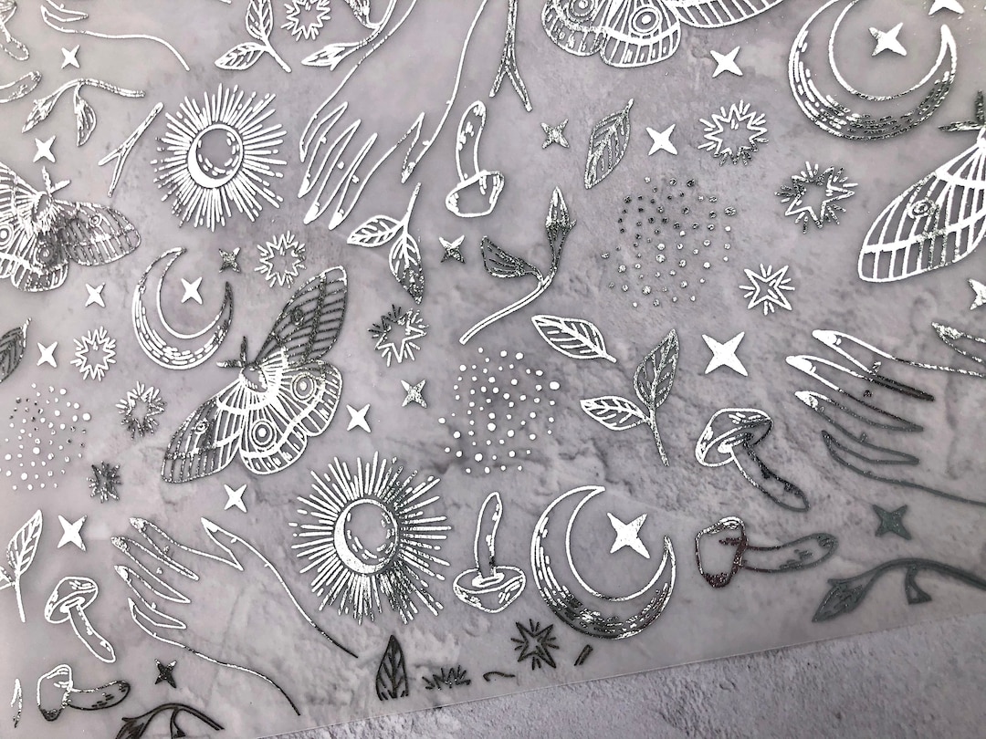 Witchy, Fauna & Flora, Moths Foiled Acetate, Vellum, Printed White, - Etsy