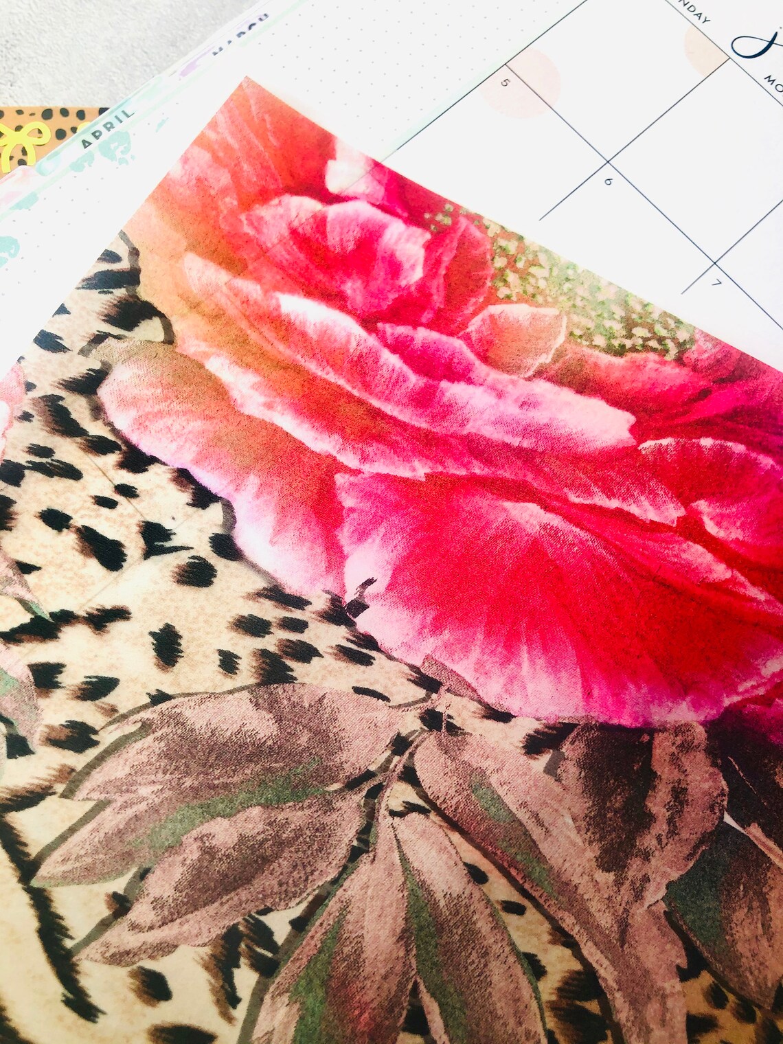 Floral Animal Print Vellum Printed Vellum Scrapbook - Etsy