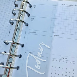 Large Text Today Page Marker, Frosted Plastic , Bookmark, Planner ...