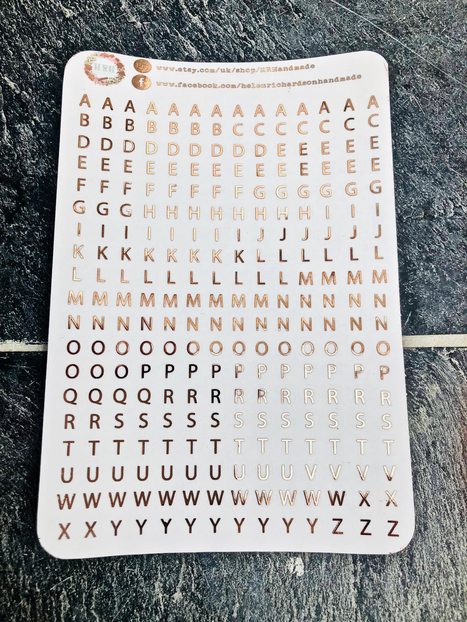 Foiled Alphabet Stickers - Etsy UK