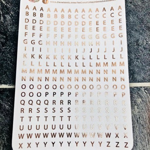 Foiled Alphabet Stickers - Etsy UK