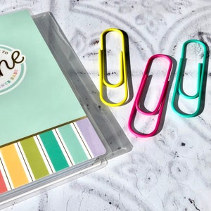 Jumbo Paper Clip, Extra Large Paper Clip, Bookmark, Page Marker Bright ...