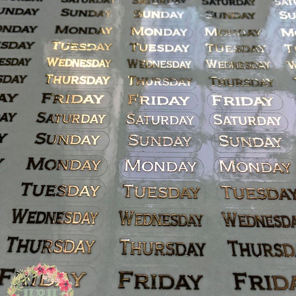 Planner Stickers Days of the Week - Etsy