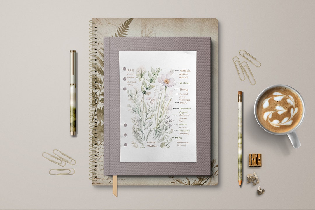 Floral Sketch Book Dashboard - Pretty Pastels - Planner Dashboard - Etsy