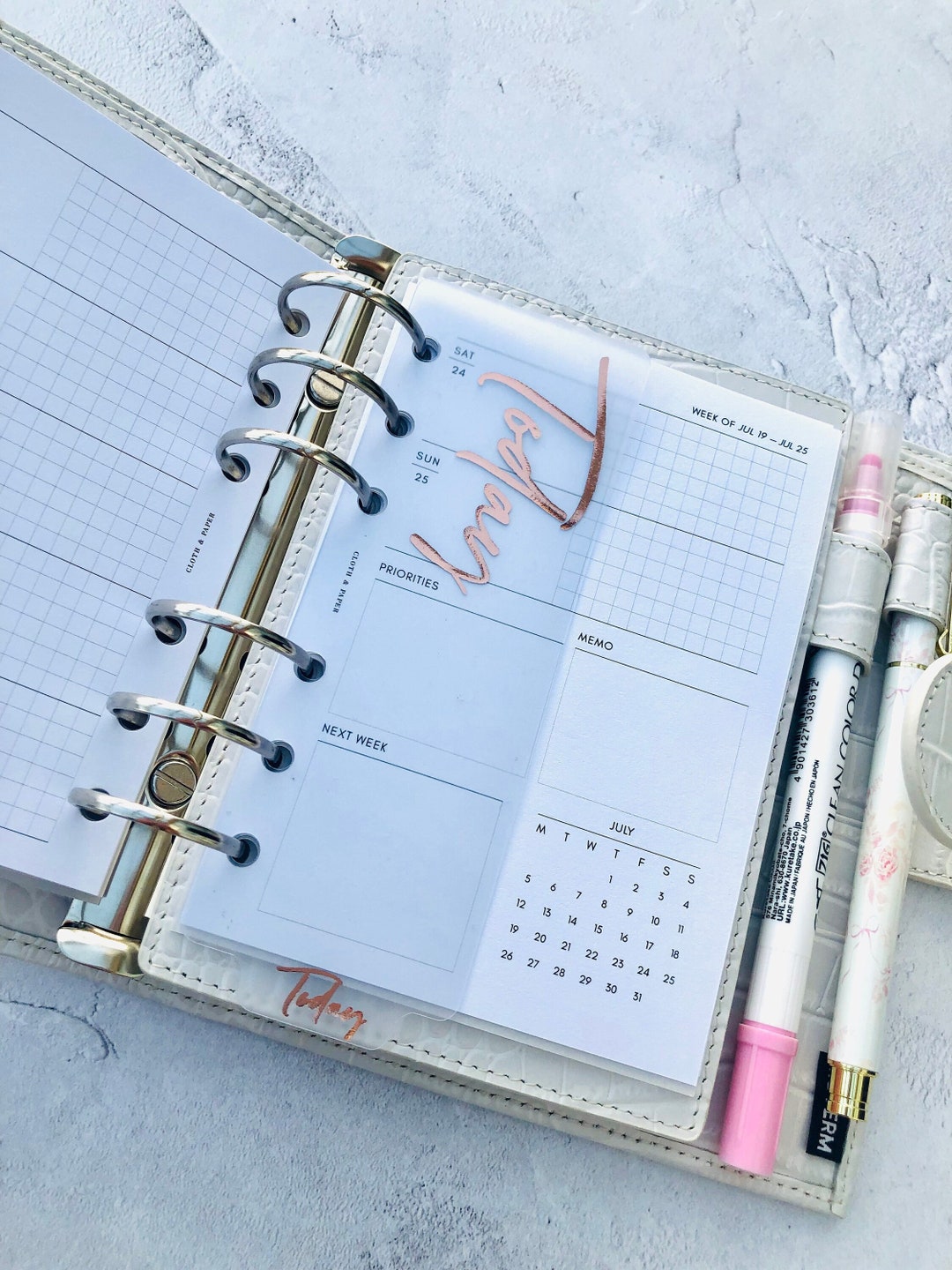 Large Text Today Page Marker, Frosted Plastic , Bookmark, Planner ...