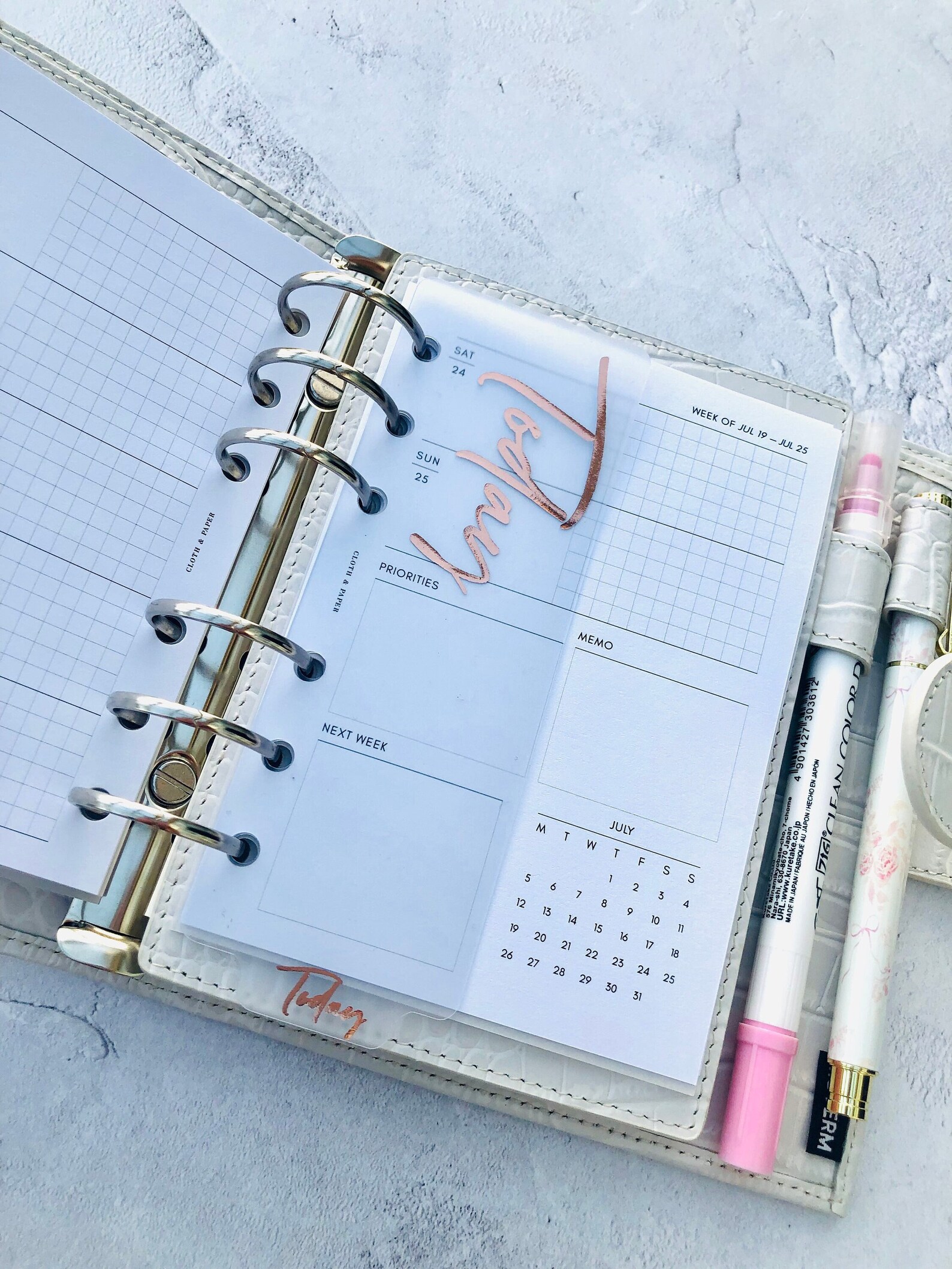 Large Text Today Page Marker, Frosted Plastic , Bookmark, Planner ...