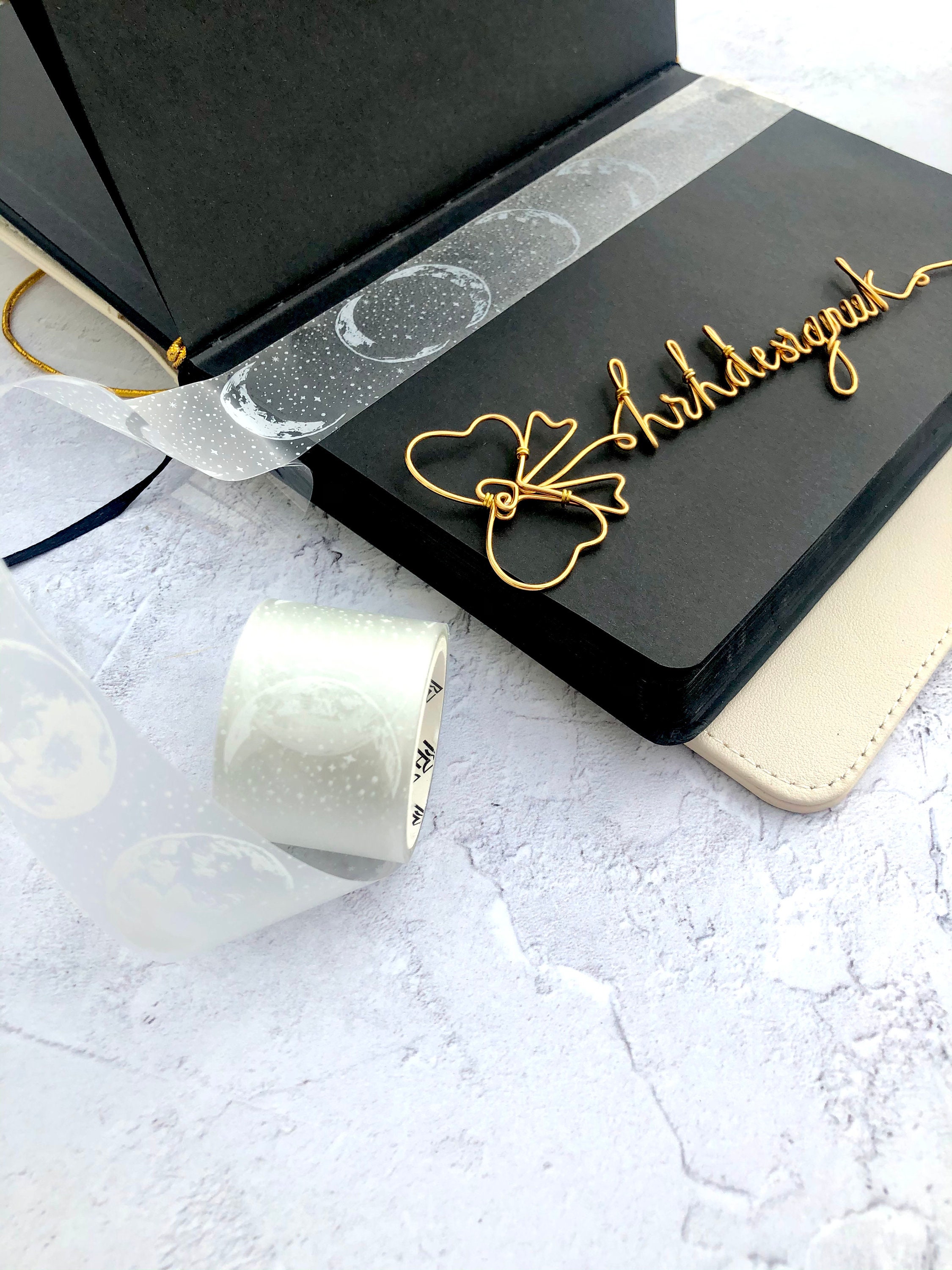 Moon Phase White Decorative Tape Washi Tape | Etsy