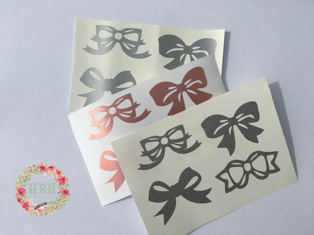 Bow Vinyl Decal - Set of 4 - - Etsy
