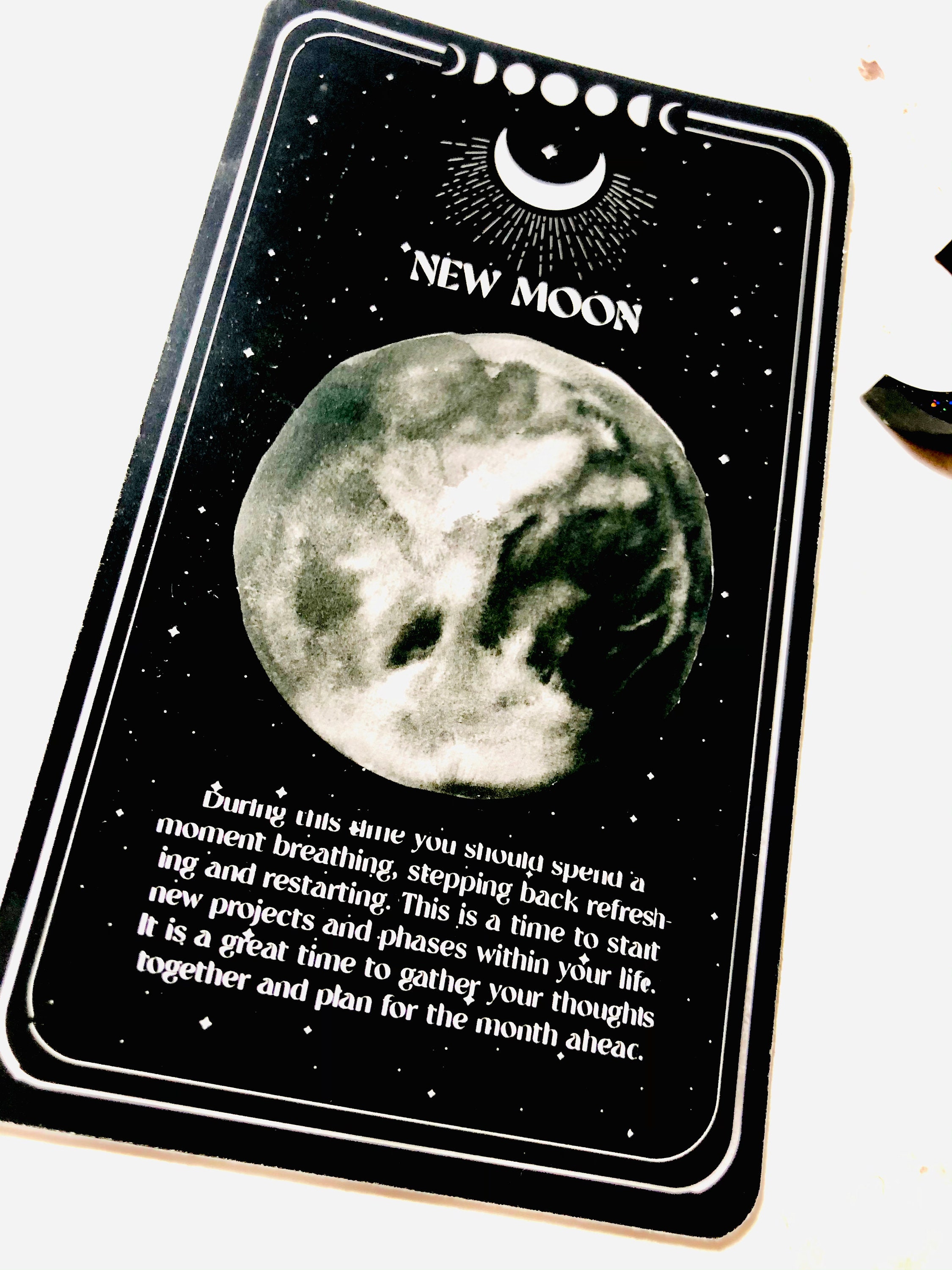 Moon Phases Guidance Card Set: Laminated Lunar Cycle Cards - Etsy