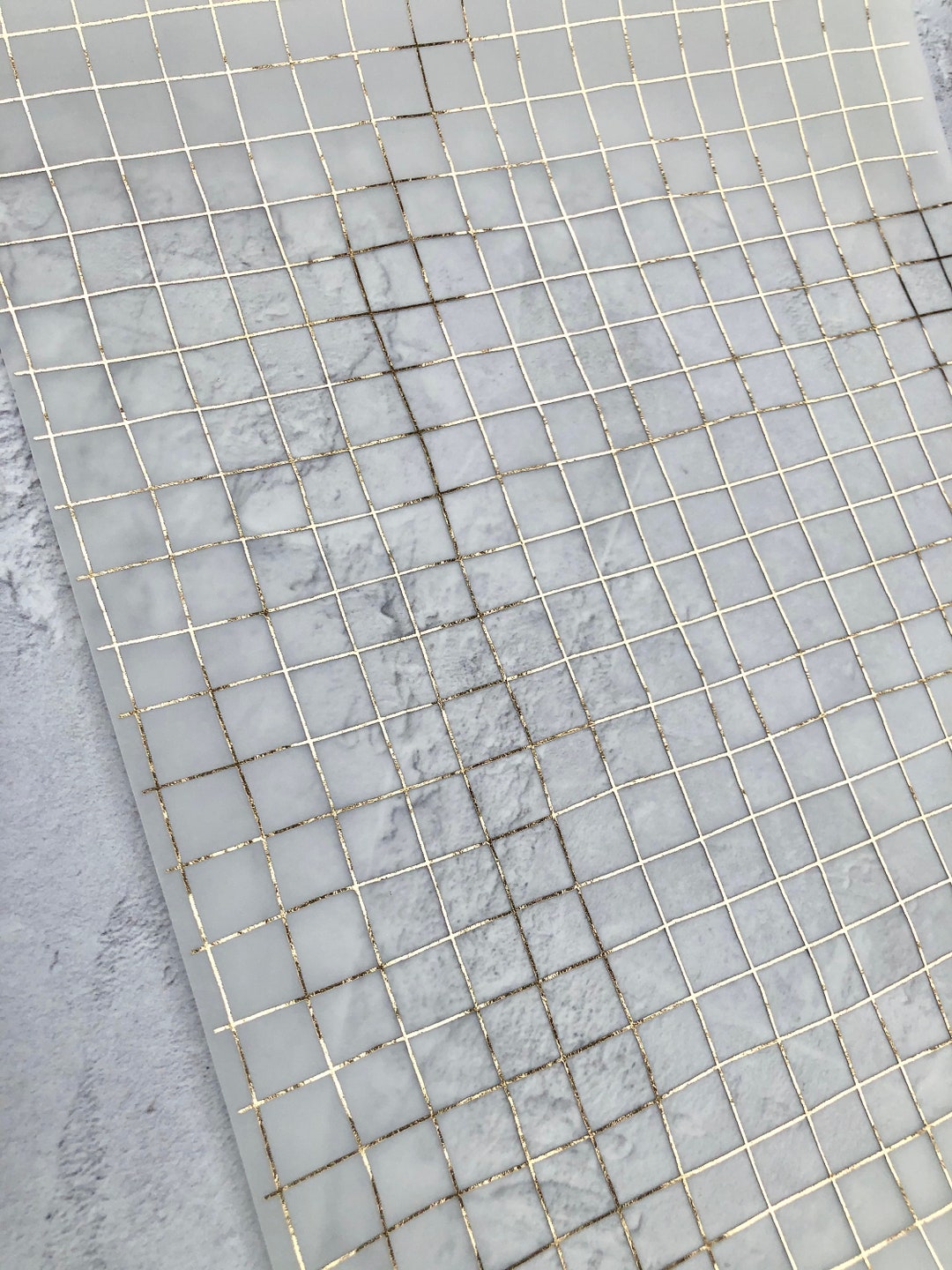 Grid, Minimal Foiled Acetate, Vellum, Printed White, - Etsy