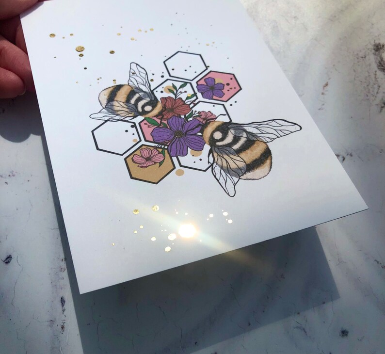 Bees Planner Dashboard Set - Planner Deco - Foiled Dashboards - Etsy