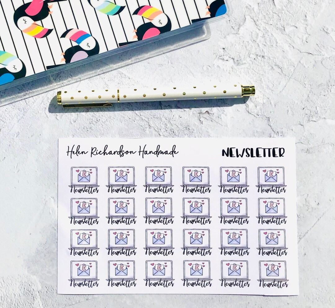 Planner Stickers - Newsletter - Etsy