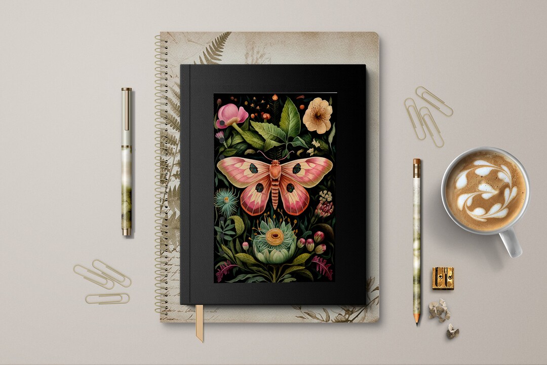 Pink Moth Planner Dashboard: Laminated Cardstock, Handmade - Etsy