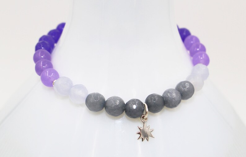 Slate GREY, PERIWINKLE Purple, Blue Lace Gemstones: STARBURST Sterling ...