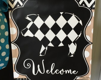 Pig flag | Etsy