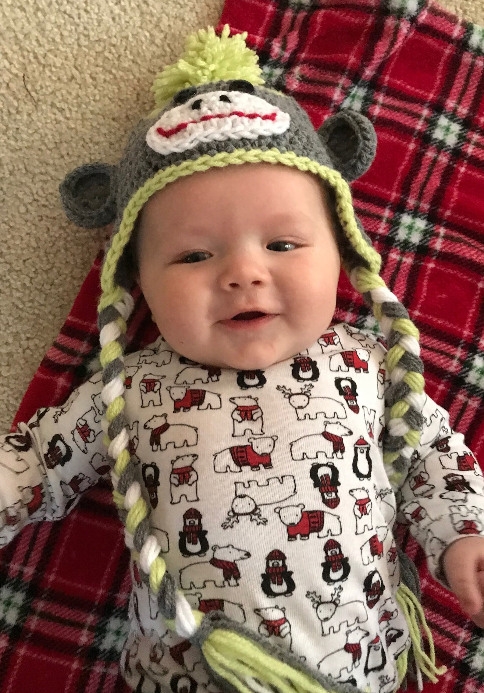 Hand-made Crochet Sock Monkey Hats - Etsy