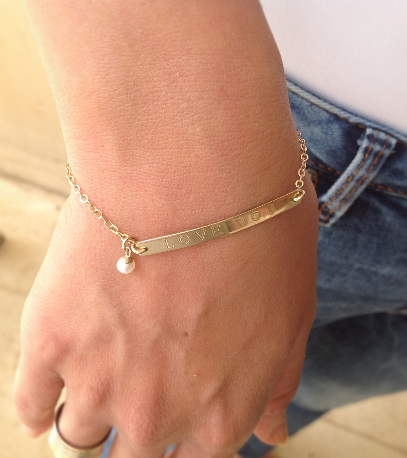 Bar Bracelet Nameplate Bracelet Personalized Bar Bracelet - Etsy