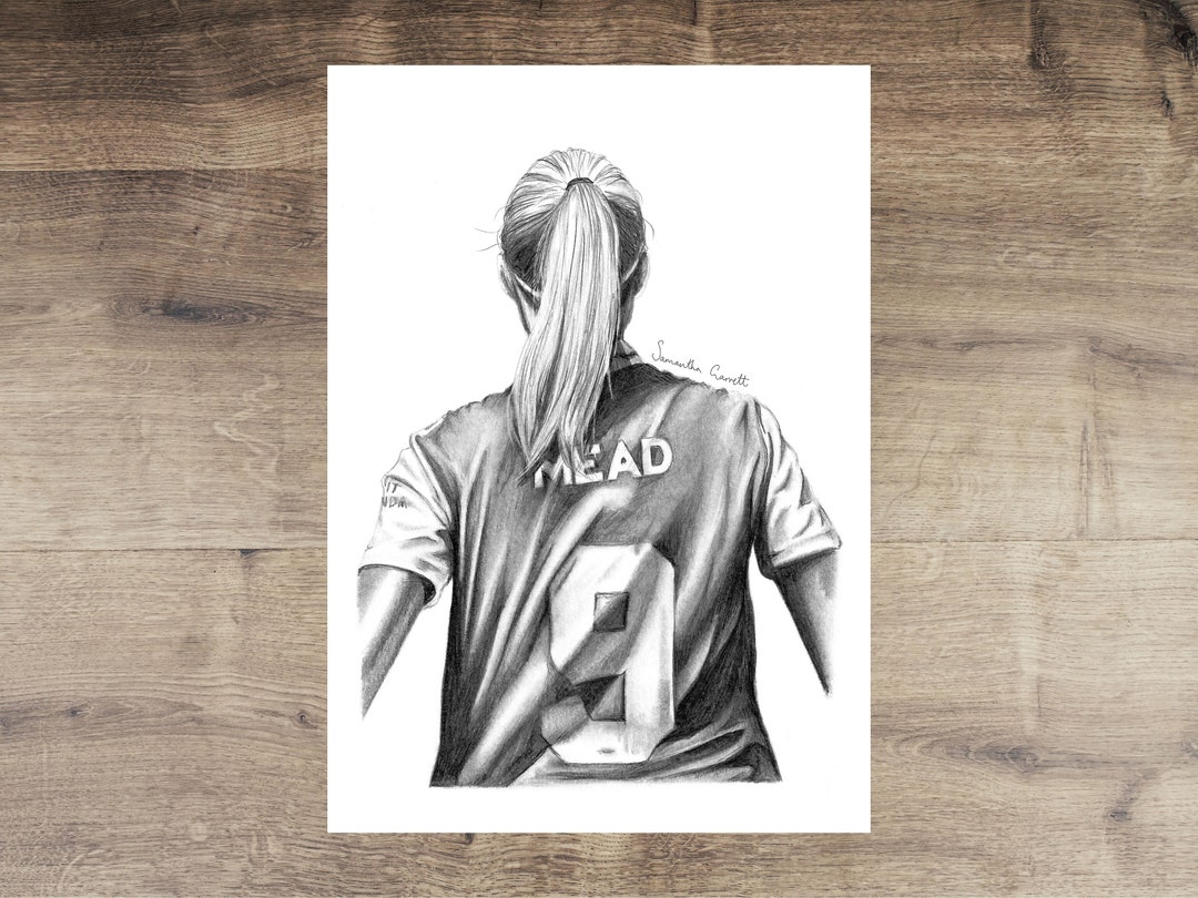 PRINT Beth Mead Drawing, Art Print, Artwork, Drawing Print, Decor, Wall ...