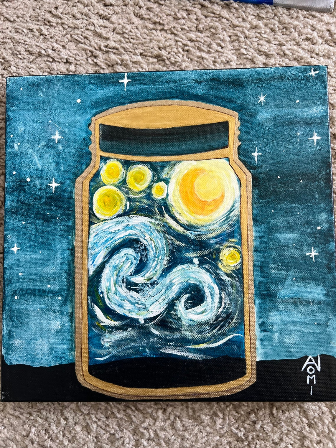 Starry Night in a Jar Prints - Etsy