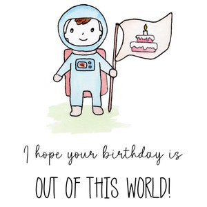 Birthday Card - Out of This World Birthday Wishes - Etsy
