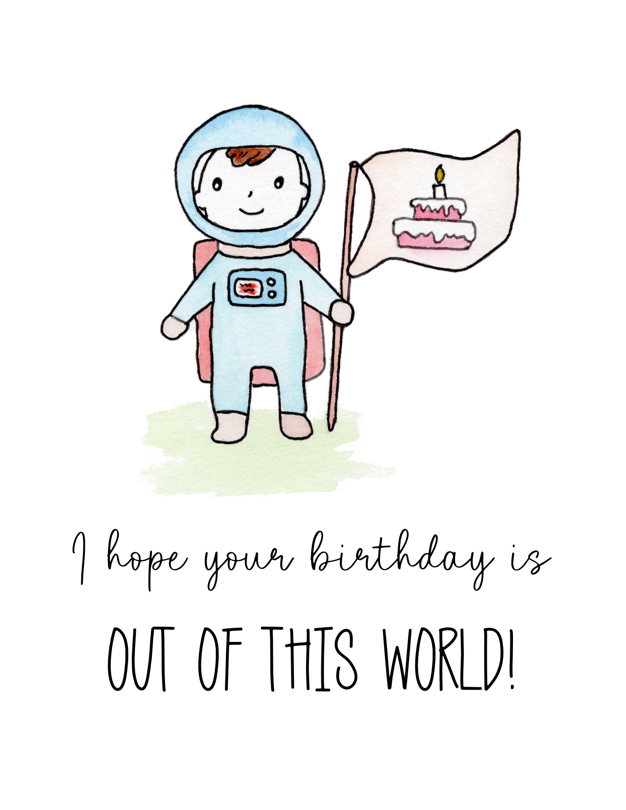 Birthday Card - Out of This World Birthday Wishes - Etsy
