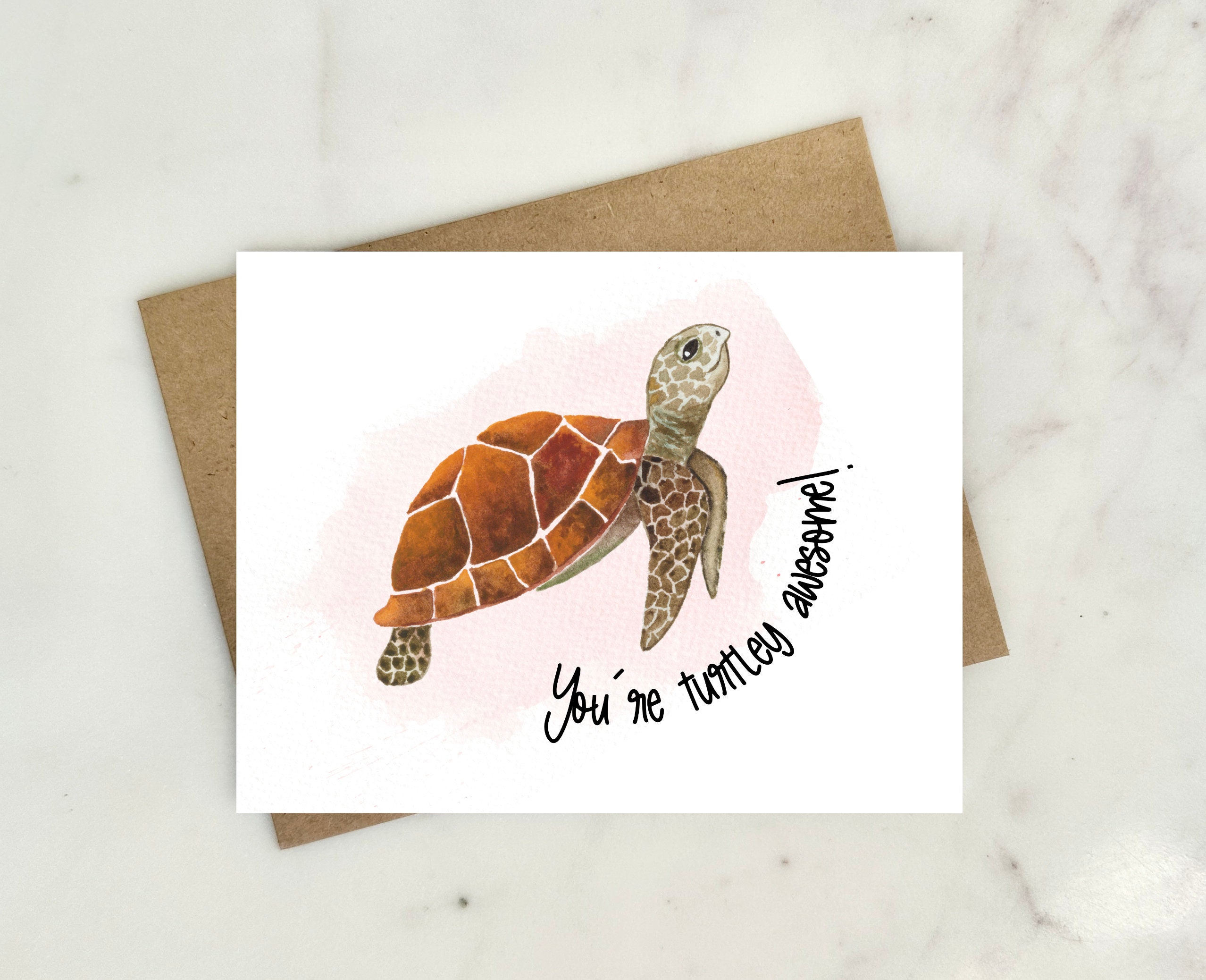 Punny Appreciation Card - Zen Turtle - Etsy