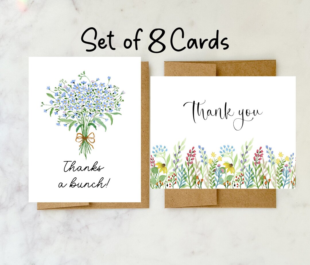 Thank You Cards - Value Bundle (pack of 8) - Etsy