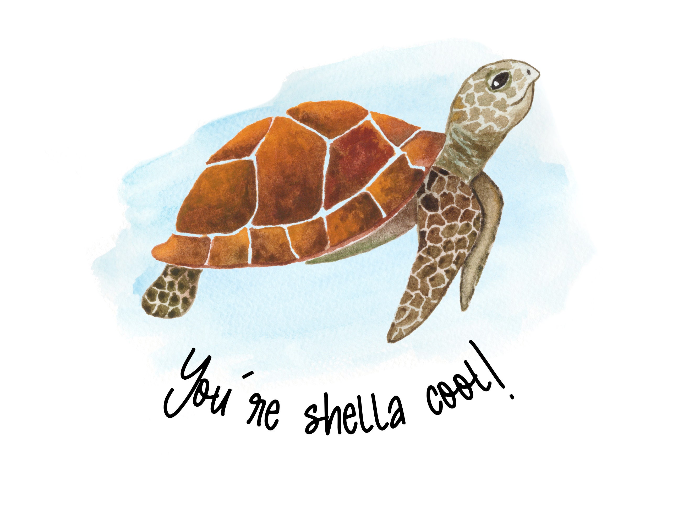 Punny Appreciation Card Zen Turtle - Etsy