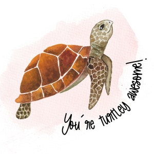Punny Appreciation Card - Zen Turtle - Etsy