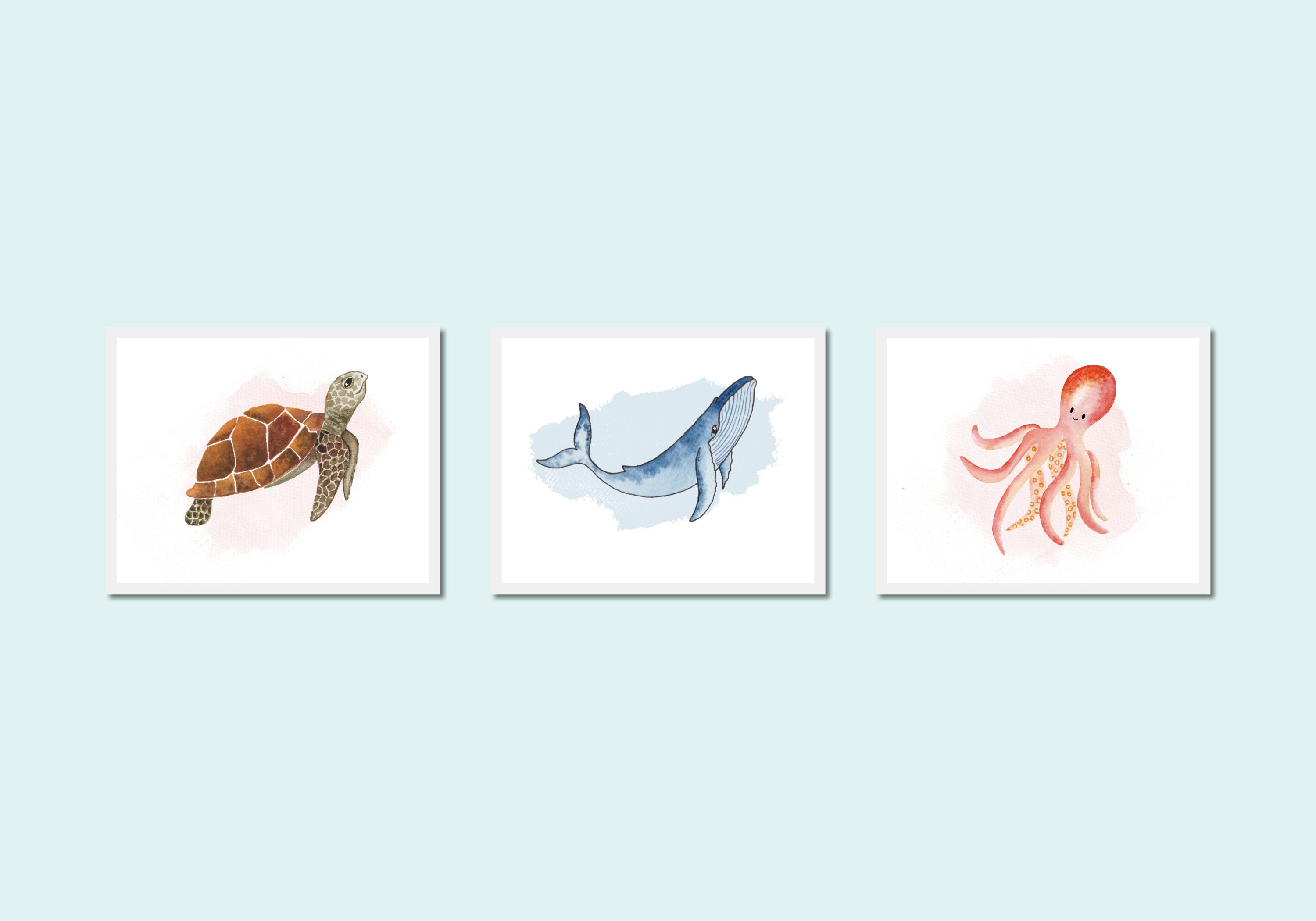 Sea Creatures Wall Art, Nursery Decor - Etsy