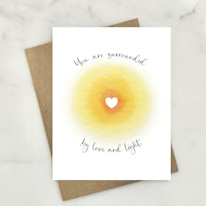 Sympathy Card - Love & Light - Etsy