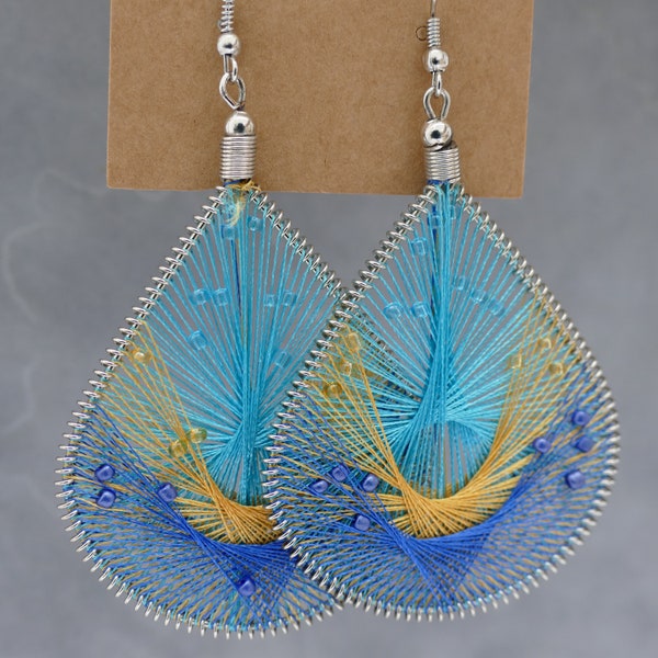 Thread Earrings - Etsy