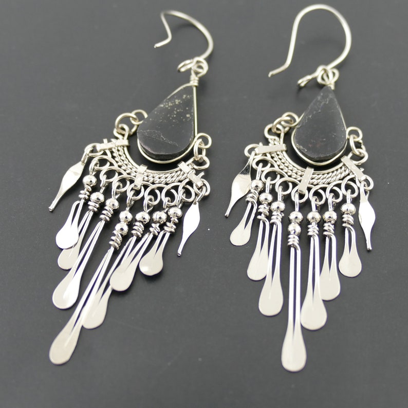 Black Gypsy Earrings Boho Earrings Bohemian Earrings Tribal - Etsy