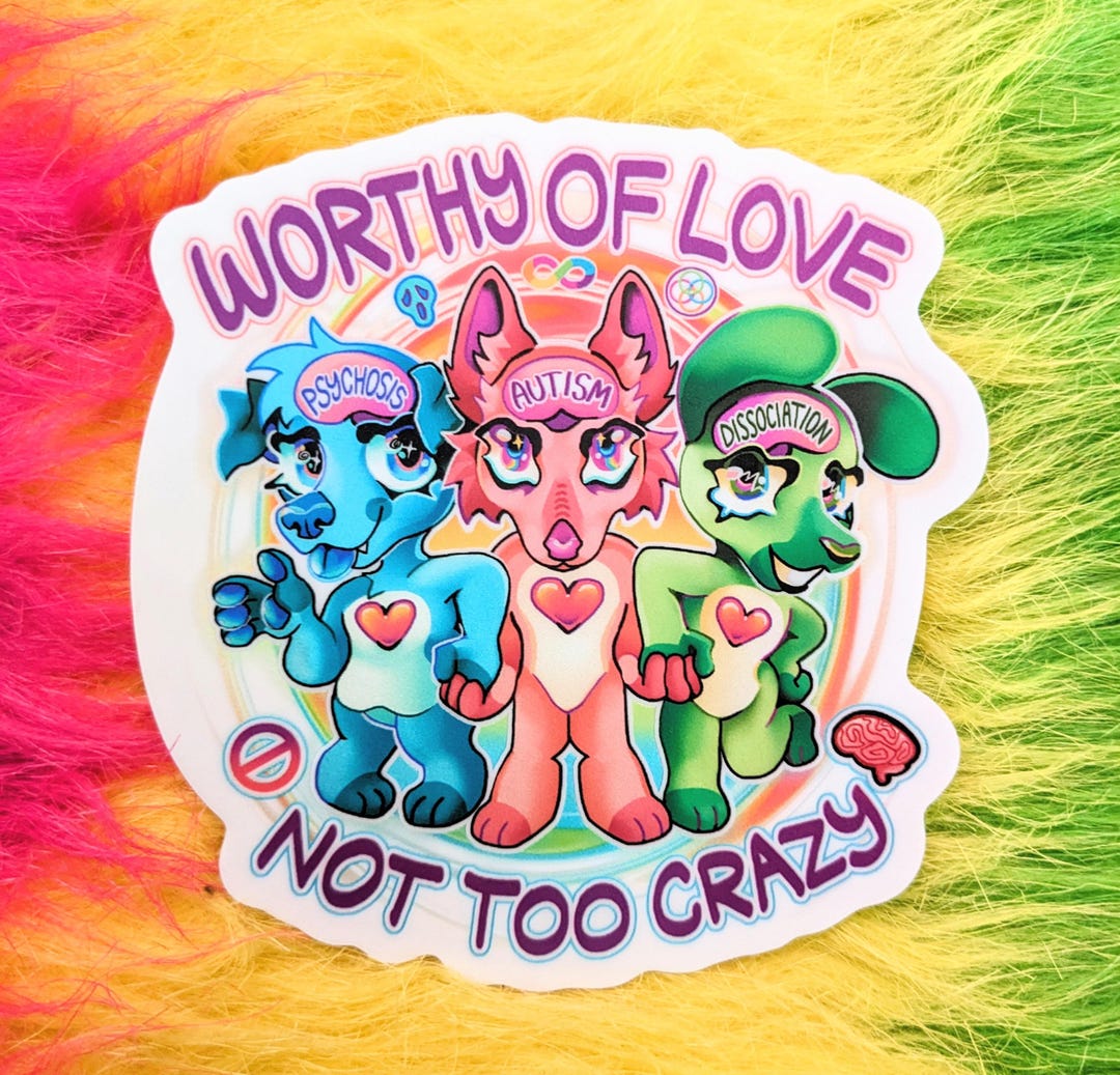 NOT TOO CRAZY Holographic Sticker by Danneroni - Etsy