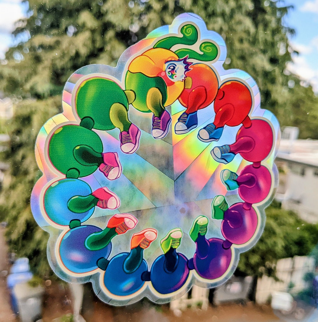 OUROBOROS WORM Rainbow Suncatcher Window Decal by Danneroni - Etsy
