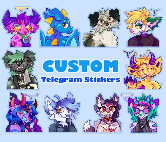 Custom Telegram Sticker 4-pack Commissions by Danneroni | Etsy
