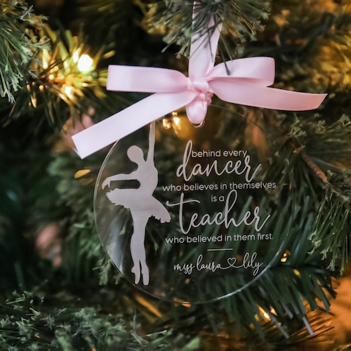 Dance Teacher Gift Best Dance Teacher Ever Ornament - Etsy