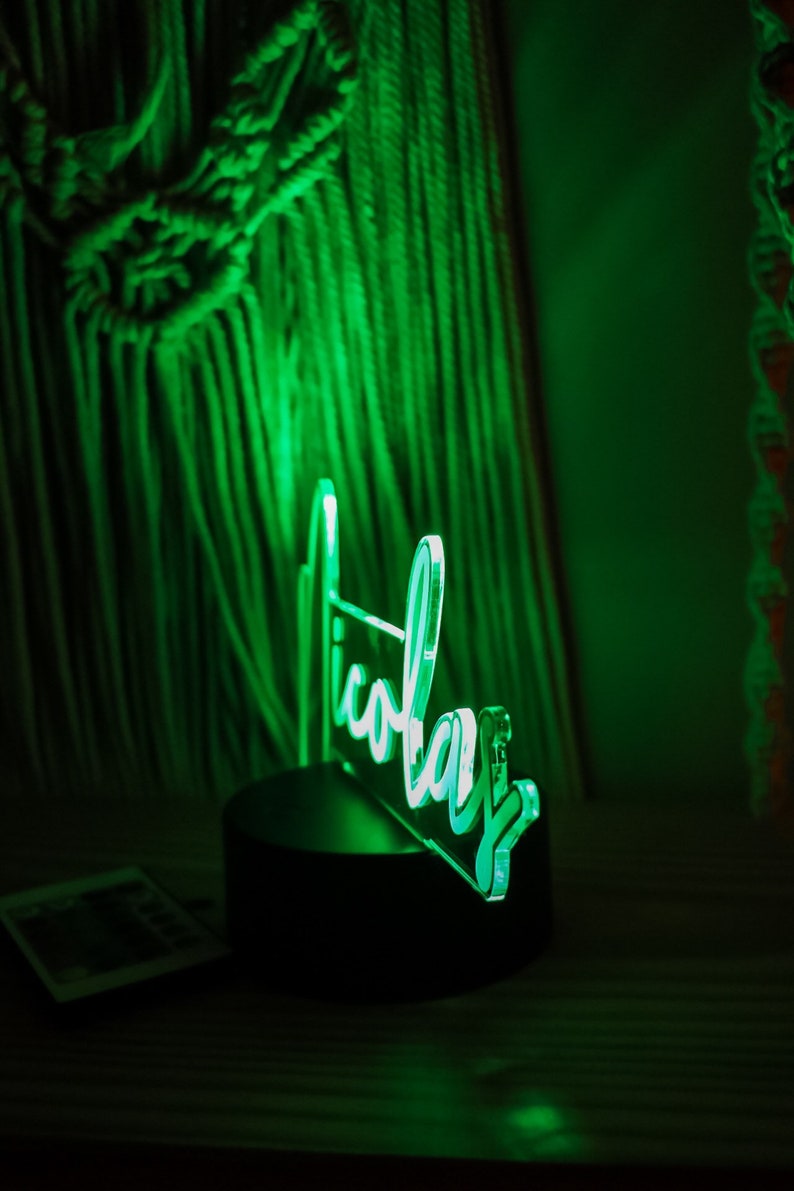 LED Night Light Custom Name Light Night Light Kids Room - Etsy