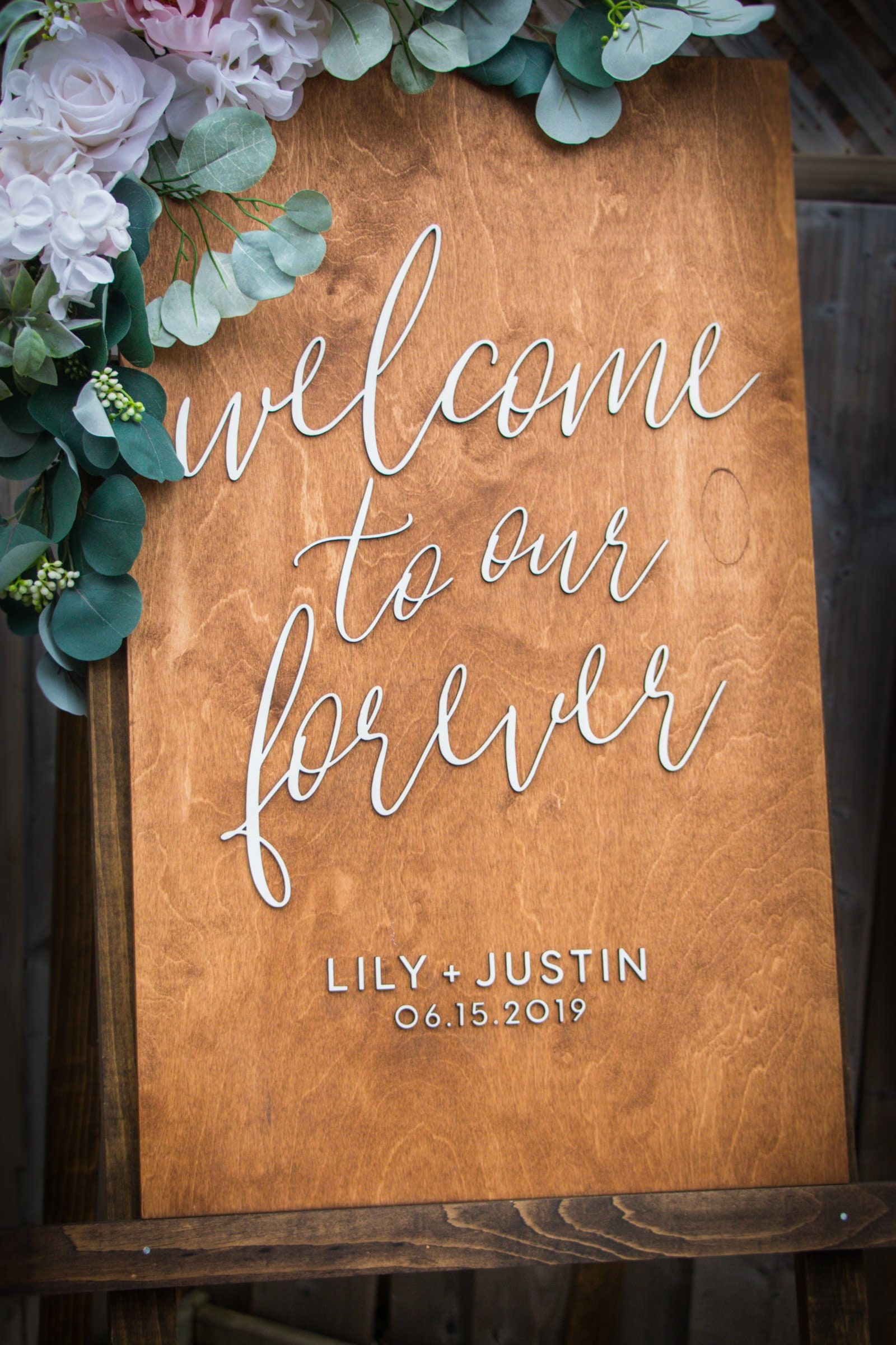 Welcome Sign Welcome to our Forever Wedding Welcome Sign | Etsy