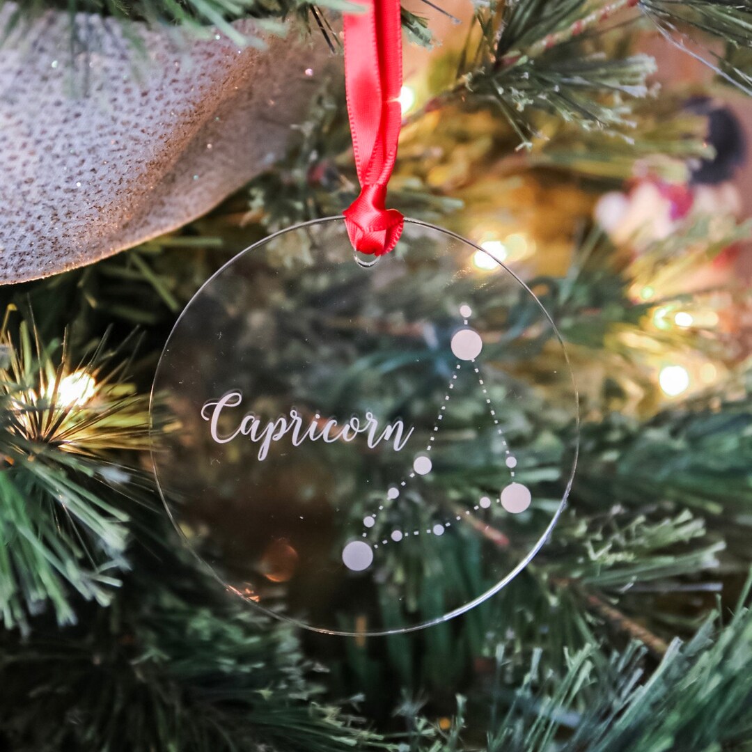 Zodiac Sign Christmas Ornament Acrylic Ornament, Constellations ...