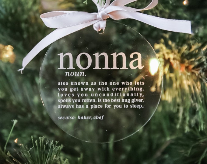 Nonna Ornament Italian Grandmother Christmas Ornament - Etsy