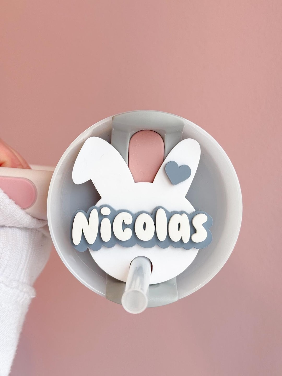 Easter Bunny Stanley Topper | Personalized Topper for Stanley Tumbler ...